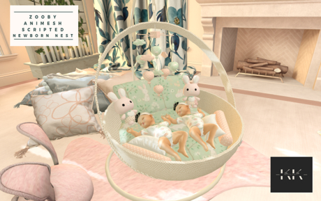 Second Life Marketplace - {KK} Zooby Animesh ~ Twin Newborn Nest Owls ...