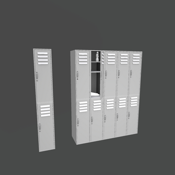 Second Life Marketplace - Aquatica Mesh - AM025307 Gym Lockers