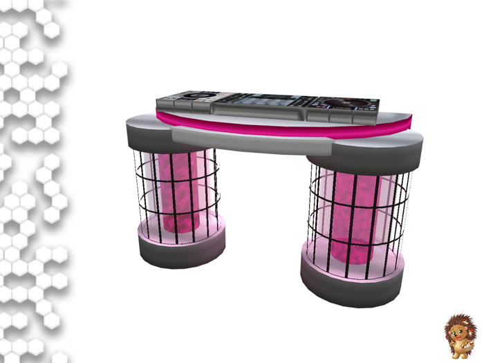 Second Life Marketplace - DJ Booth "Silverline Pink"