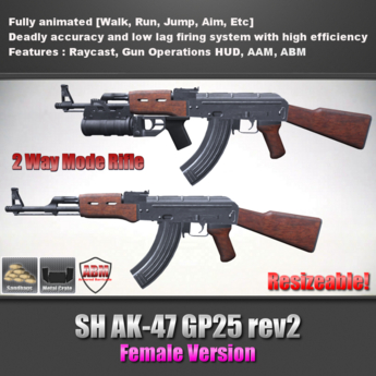 Second Life Marketplace - SH AK-47 GP25 rev2 (Female Version)
