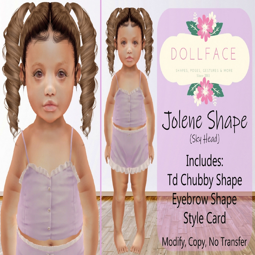 Second Life Marketplace - {.: DollFace :.} - Jolene Shape (Sky Head)