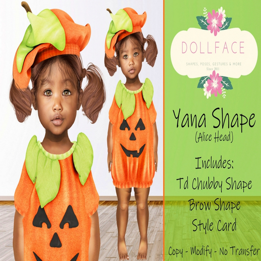 Second Life Marketplace - {.: DollFace :.} - Yana Shape (Alice Head)