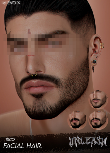 Second Life Marketplace - UNLEASH - Isco facial hair ( EVO X )