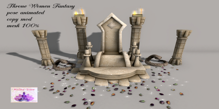 Second Life Marketplace - BOX-THRONE MESH FANTASY WOMEN