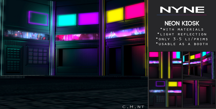 Second Life Marketplace - [NYNE] NEON FILLER // BOOTH // KIOSK