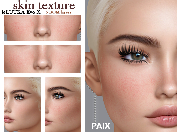 Second Life Marketplace - Realistic Skin Texture/Redness/Pores ...