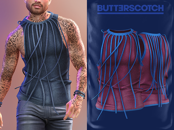Second Life Marketplace - BUTTERSCOTCH . Felix Tank {Mardi Gras}