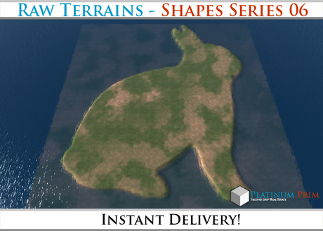 Second Life Marketplace - 50 x Raw Terrain Files - Shapes Series Complete!