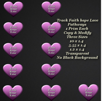 Second Life Marketplace - Track Hearts Faith Hope Love Set