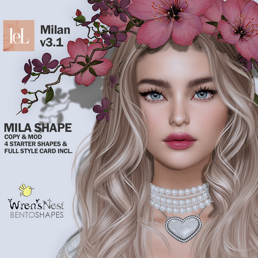 Second Life Marketplace - { wren's nest } Mila shape for LeLutka Milan v3.1