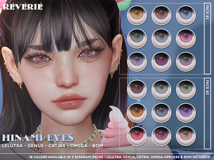 Second Life Marketplace - [REVERIE] Hinami Eyes Fatpack