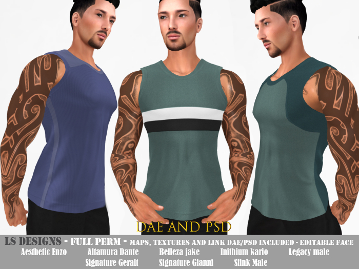 Second Life Marketplace - LS DESIGNS T-SHIRT 0016 FULL PERM (DAE AND PSD)