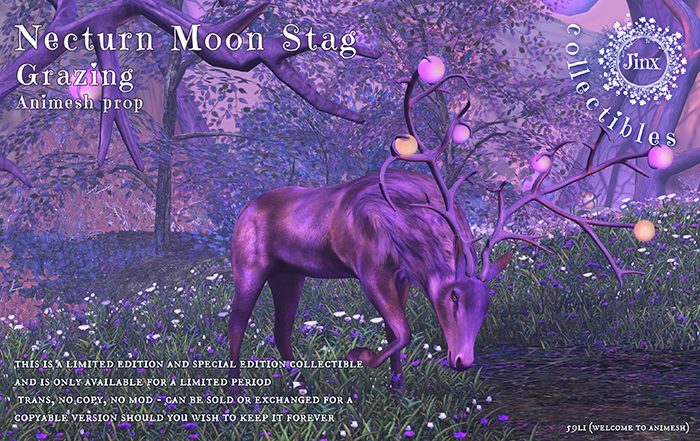 Second Life Marketplace - Jinx Collectible : Necturn Moon Stag - Graze ...