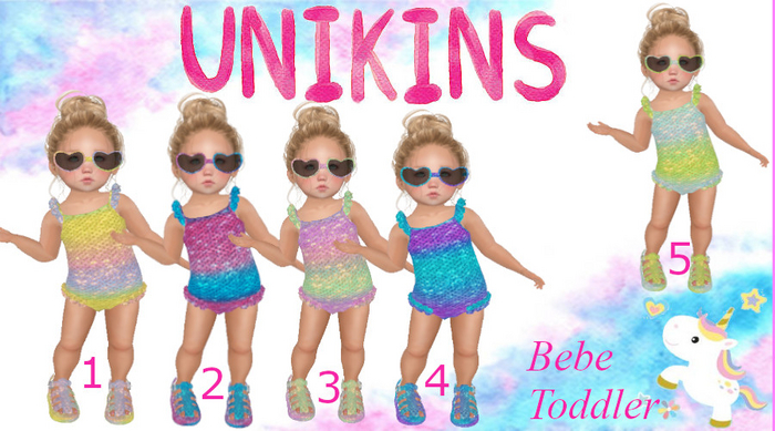 Second Life Marketplace - Unikins Mermaid Swimsuit 1 (Bebe Toddler)