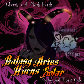 Second Life Marketplace - Galaxy Aries Horns - Solar