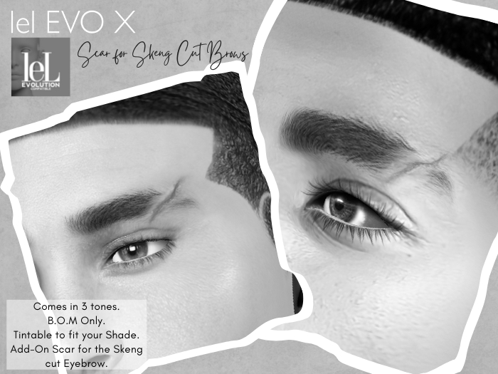 Second Life Marketplace - Scar for Skeng Cut Brows [M] // DEMO