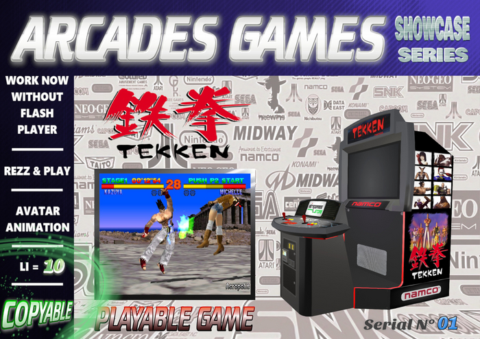 Second Life Marketplace - [01] = Tekken = Showcase Arcades Games [BOX]