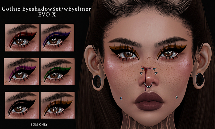 Second Life Marketplace - Malla- Gothic Eyeshadow/+ eyeliner EVO X