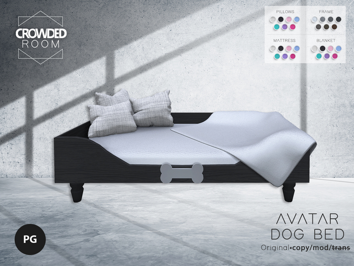 Second Life Marketplace - Crowded Room - Avatar Dog Bed - PG