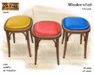 Second Life Marketplace - Wooden stool set1 - Old World - Rustic Furniture