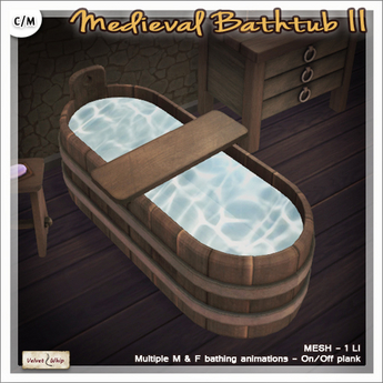 Second Life Marketplace - [V/W] Medieval Bathtub II - Multiple bathing ...