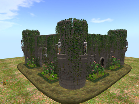 Second Life Marketplace - SR.store Medieval courtyard scene