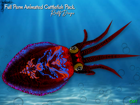 Second Life Marketplace - Full Perm Animated Swimming Cuttlefish Pack