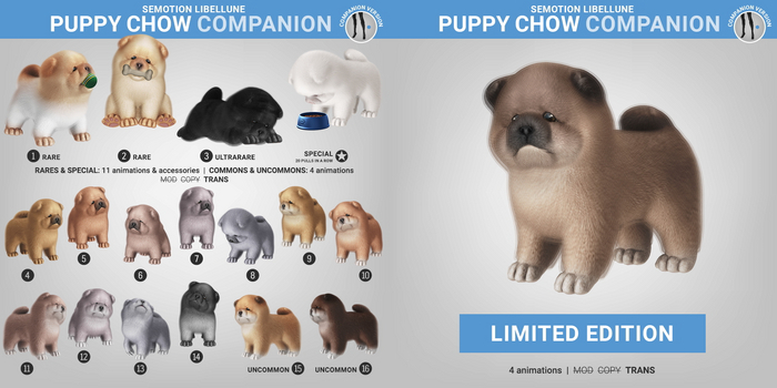 Second Life Marketplace - SEmotion Libellune Puppy Chow Companion COMMON 13