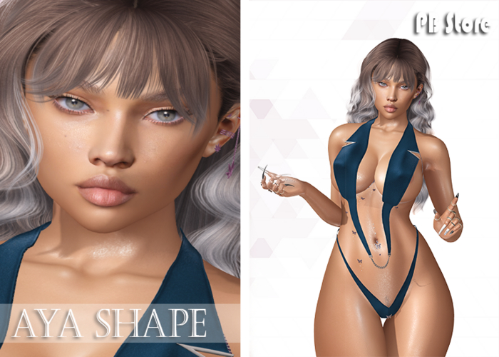Second Life Marketplace - Aya Shape for [AK ADVX] - Iris Head - Legacy│Maitreya - Add/Rez