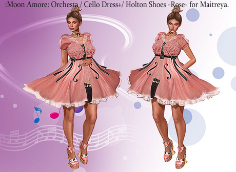 Second Life Marketplace - :Moon Amore: Orchesta / SET Rose Maitreya