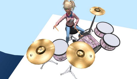 Second Life Marketplace - Dollies Complete Girly Drum Kit + Free 30 ...