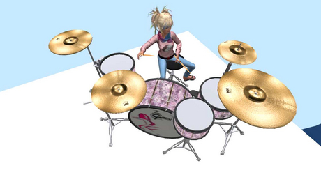 Second Life Marketplace - Dollies Complete Girly Drum Kit + Free 30 ...