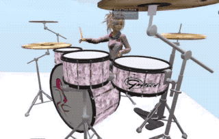 Second Life Marketplace - Dollies Complete Girly Drum Kit + Free 30 ...