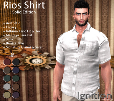 Second Life Marketplace - Ignition Rios Shirt Solid
