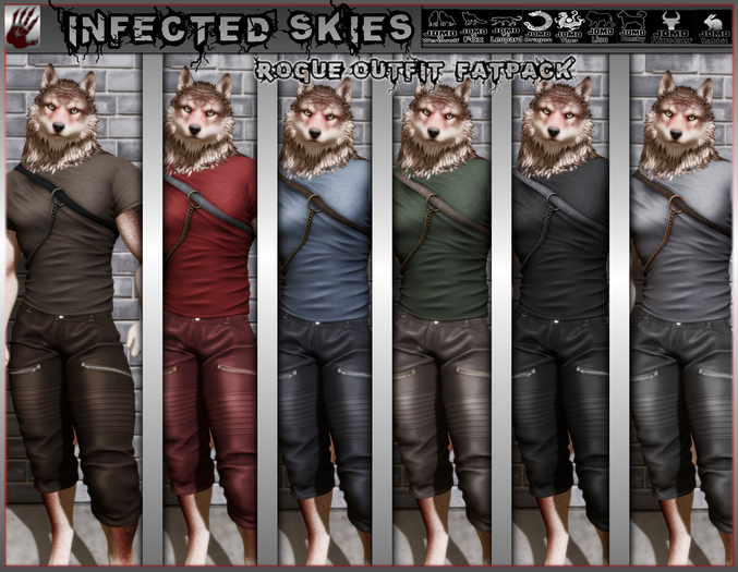 Second Life Marketplace - *IS* Rogue Outfit Furry Fatpack
