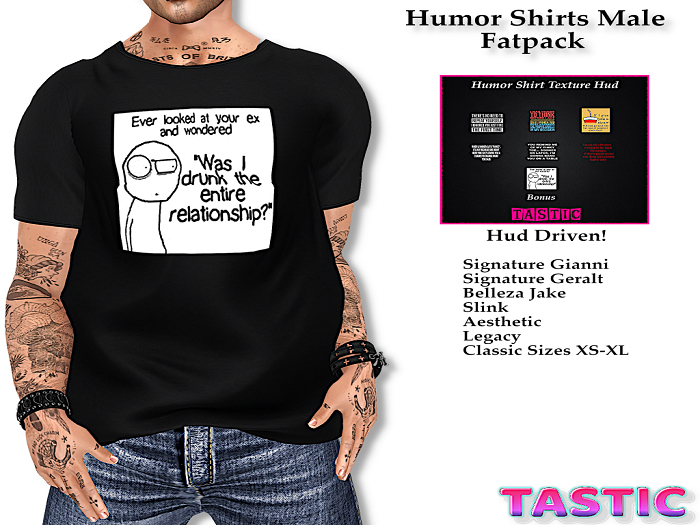 Second Life Marketplace - Tastic-Humor Shirt Male Fatpack 50% Off Sale!