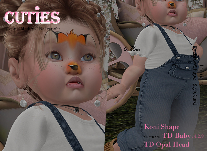 Second Life Marketplace - {::Cuties}- Koni Shape (Opal Head 1.2.4)