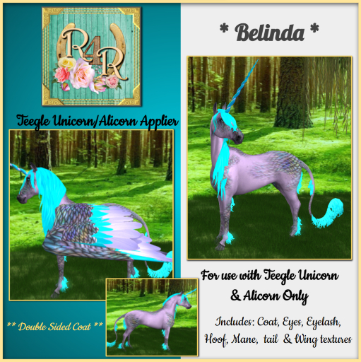 Second Life Marketplace - R4R ~ Teegle Alicorn Applier * Belinda Dragon ...