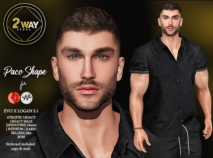 Second Life Marketplace - 2way - Paco Shape for Lelutka Evo X LOGAN ...