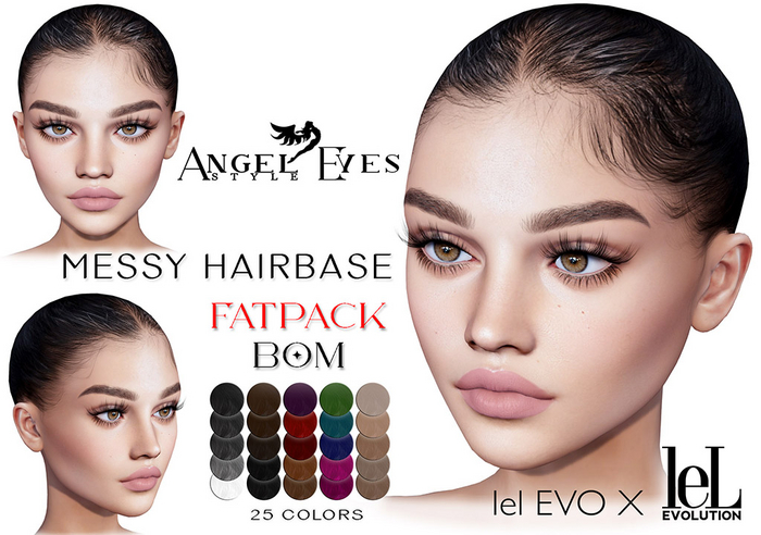 Second Life Marketplace - Angel Eyes - MESSY Hairbase Lelutka EvoX ...