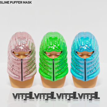 Second Life Marketplace - VT - SLIME PUFFER MASK PINK (wear)