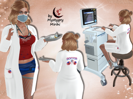 Second Life Marketplace - Undress Me Nice Doctor Woman Patriot,hair ...
