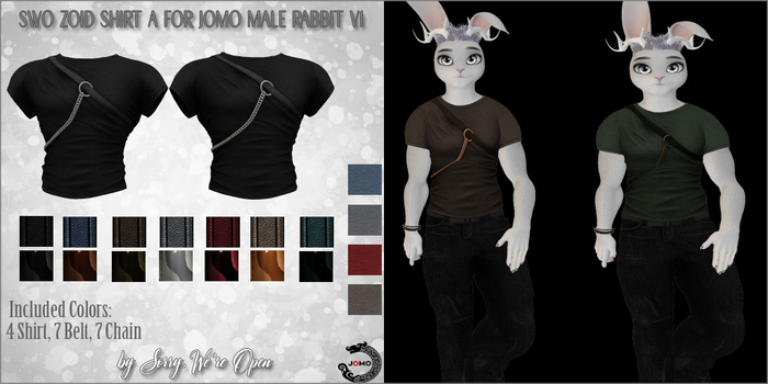Second Life Marketplace - SWO Void Shirt A for Jomo Male Avatar (Rabbit v1)