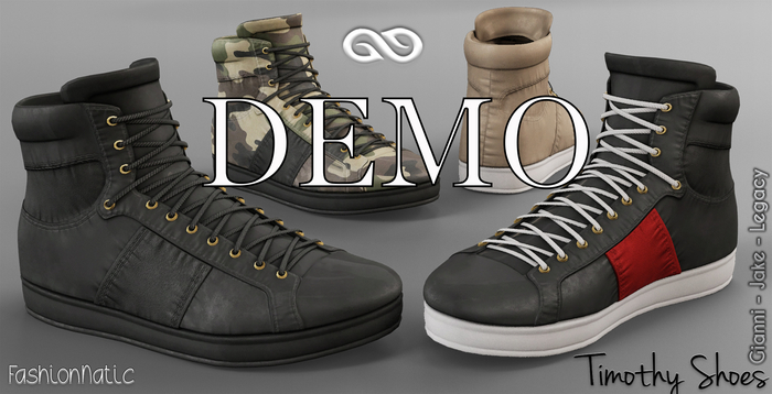Second Life Marketplace - Demo Timothy Male Shoes - Shoes Fatpack ...