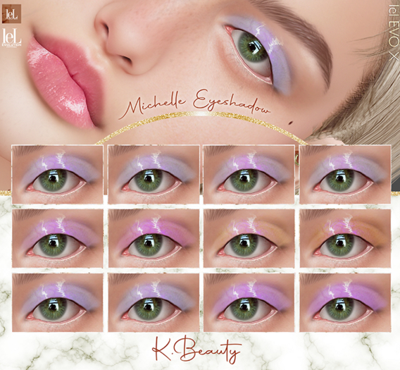 Second Life Marketplace - K.BEAUTY - MICHELLE EYESHADOW - LELUTKA EVO ...