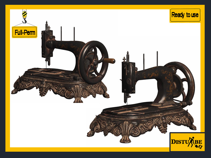 Second Life Marketplace - ::DisturbeD:: Victorian Sewing Machine - FULL ...