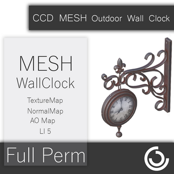Second Life Marketplace - MESH Outdoor Wall Clock