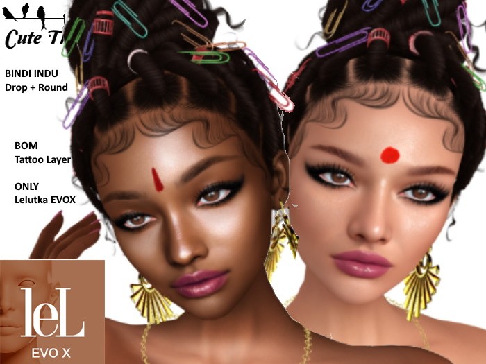 Second Life Marketplace - [CT] Bindi - Only Lelutka EvoX - Tatto Layer ...