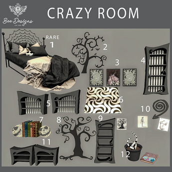 Second Life Marketplace - 10 Bee Designs Crazy room, Wall decor