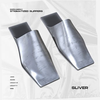 Second Life Marketplace - [Dope+Mercy]Stigmatized Slippers_Silver (ADD)